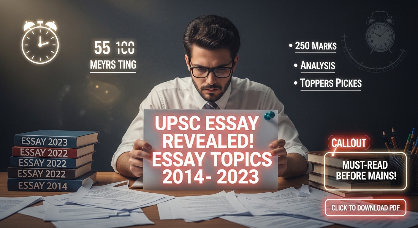 Last 10 Years UPSC Essay Topics with Analysis – Learn the Pattern ...